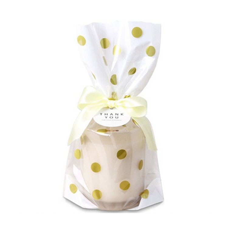 Luxury hot stamping polka dot candy packaging bag