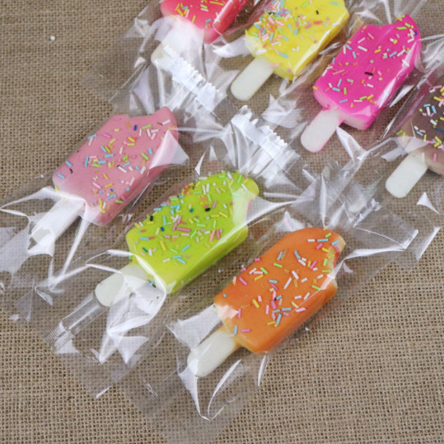 Transparent ice cream bag