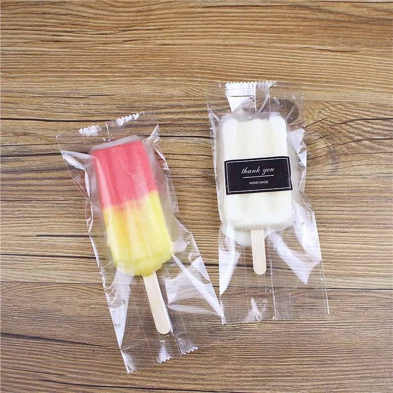 Transparent ice cream bag