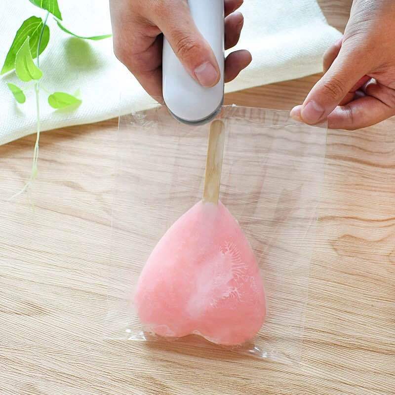 Transparent ice cream bag