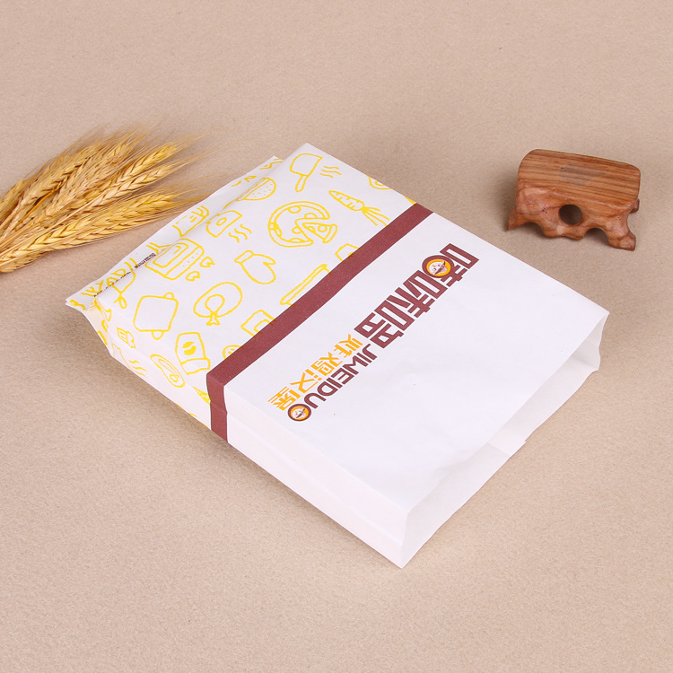 Oil-proof pointed bottom food packaging bag
